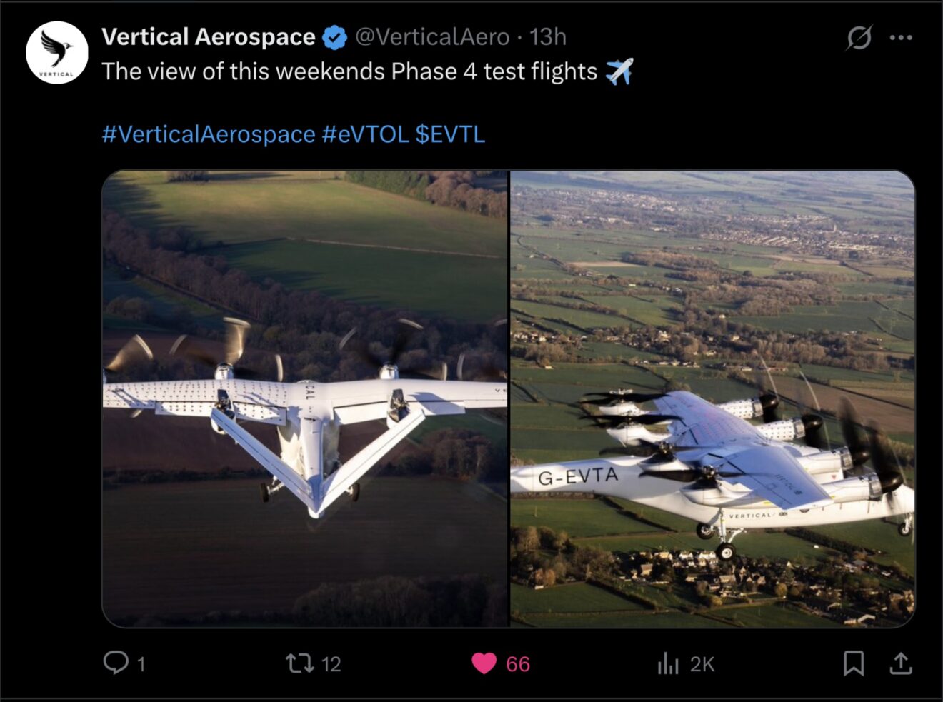 Vertical Aerospace: VX4 prototype one step from being a proven aircraft ...